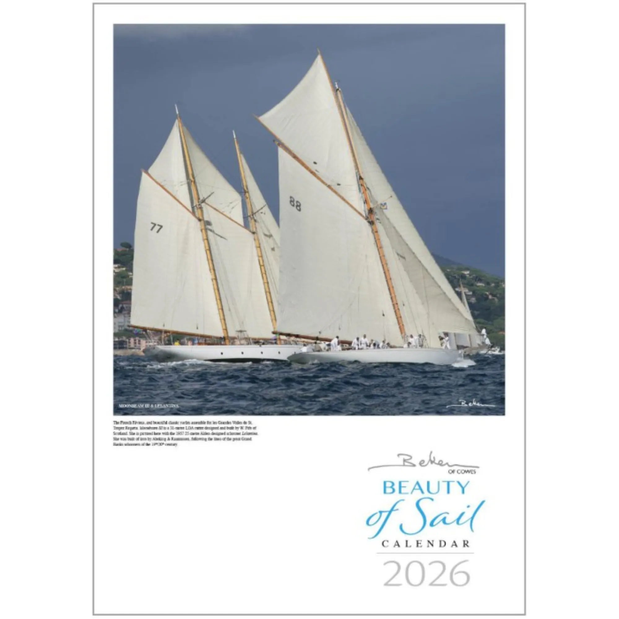 Beken of Cowes Beauty of Sail 2026 Calendar